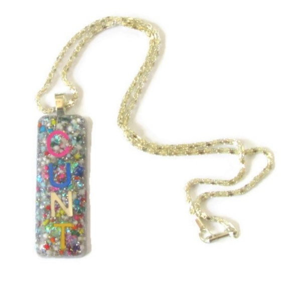 gossip rag | Jewelry | Mature Cnt Silver Rainbow Glitter Charm Necklace ...